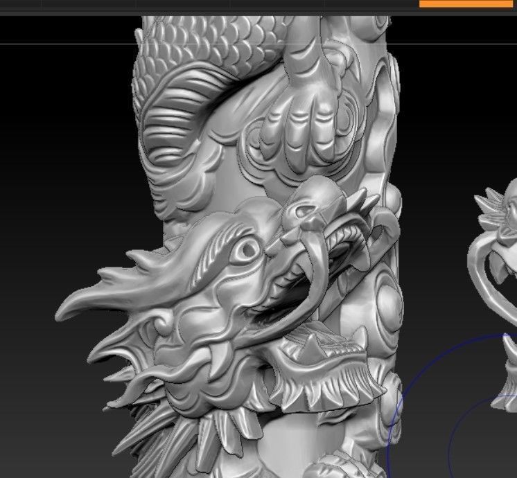 dragon column on unicorn 3D model 3D printable | CGTrader