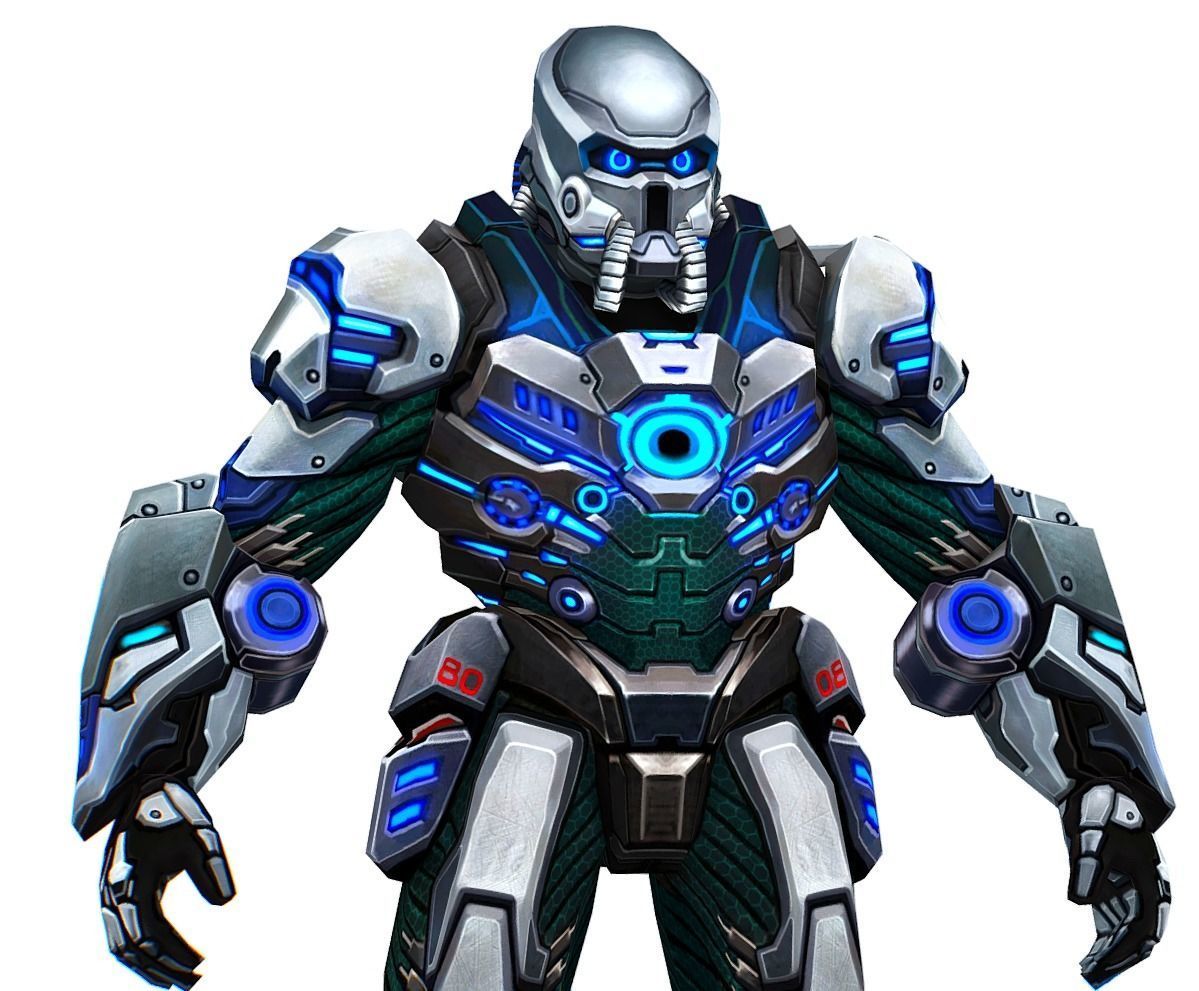 3D model Low Poly Man Cyborg Trooper Soldier VR / AR / low-poly | CGTrader