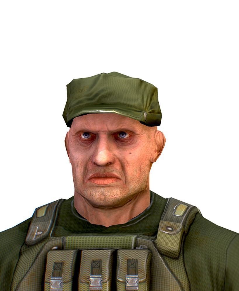 3D model LowPoly Man Boss Slave Driver Chief Solder VR / AR / low-poly ...