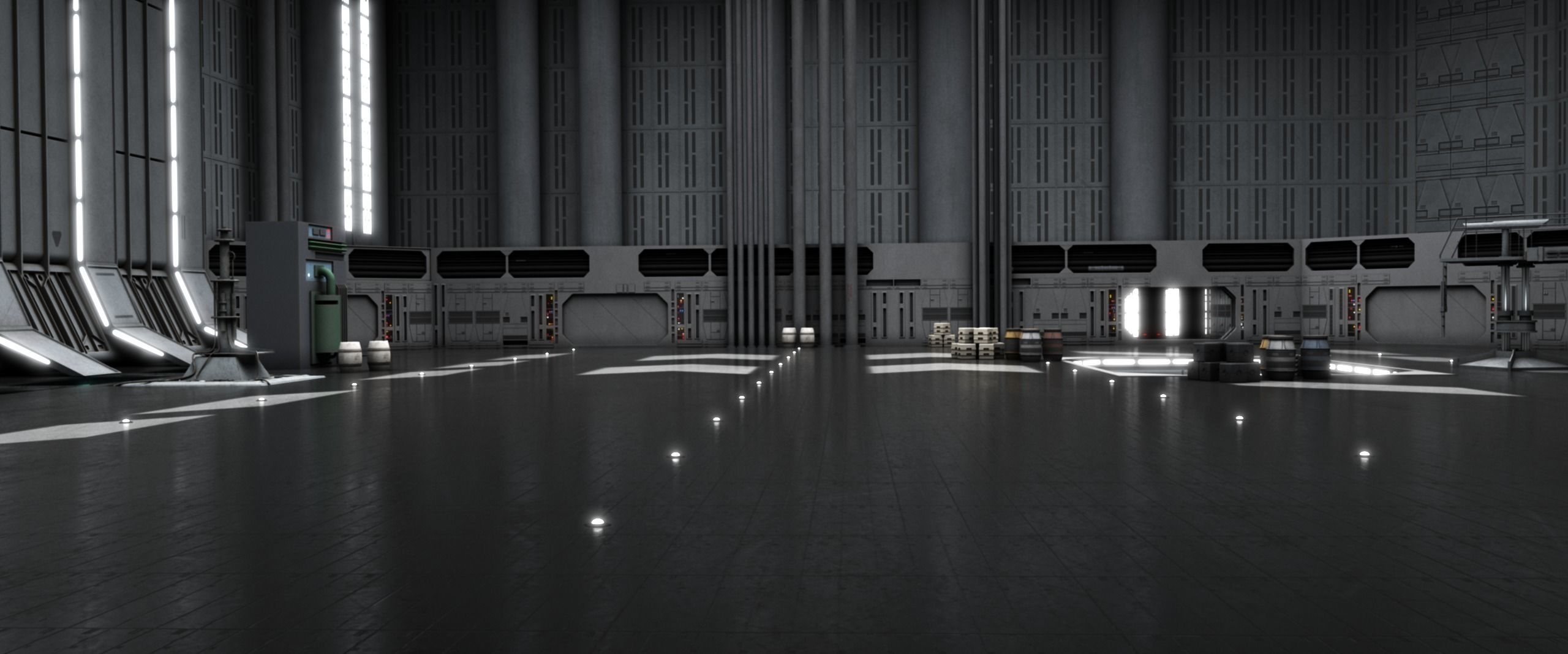 Star Wars Death Star Dockibg Bay 327 3D model | CGTrader