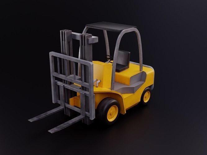 3D model Industrial Forklift Lowpoly VR / AR / low-poly | CGTrader