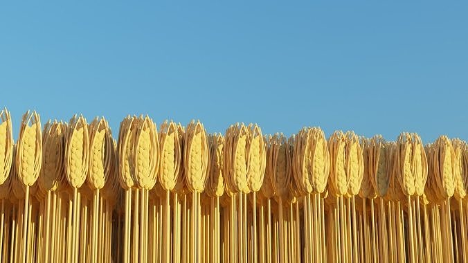 3D model Wheat field VR / AR / low-poly | CGTrader