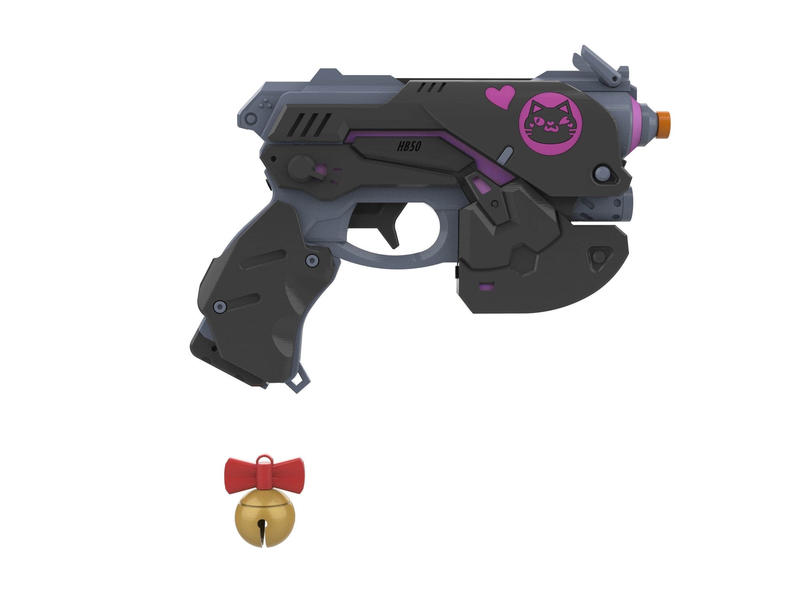 DVa Blaster Black Cat - Overwatch - Printable 3d model - STL 3D model ...