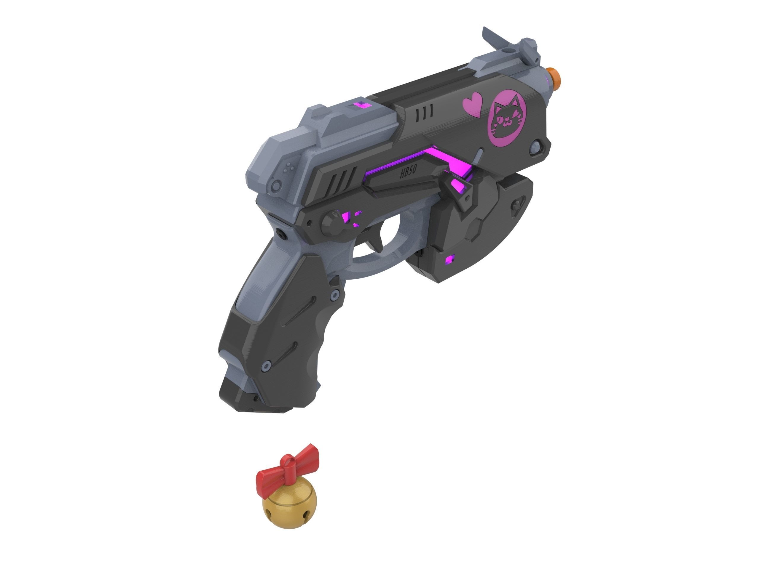 DVa Blaster Black Cat - Overwatch - Printable 3d model - STL 3D model ...