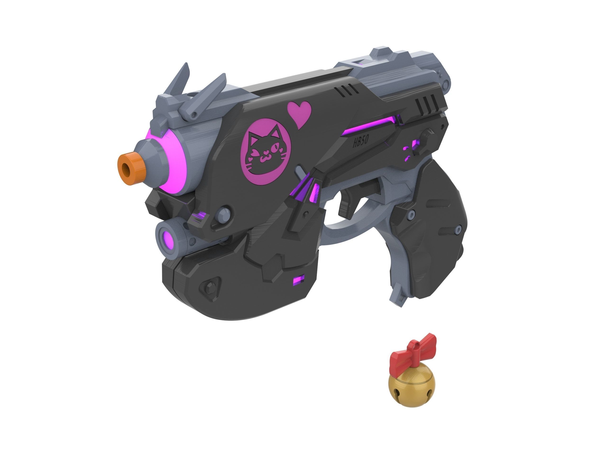 DVa Blaster Black Cat - Overwatch - Printable 3d model - STL 3D model ...