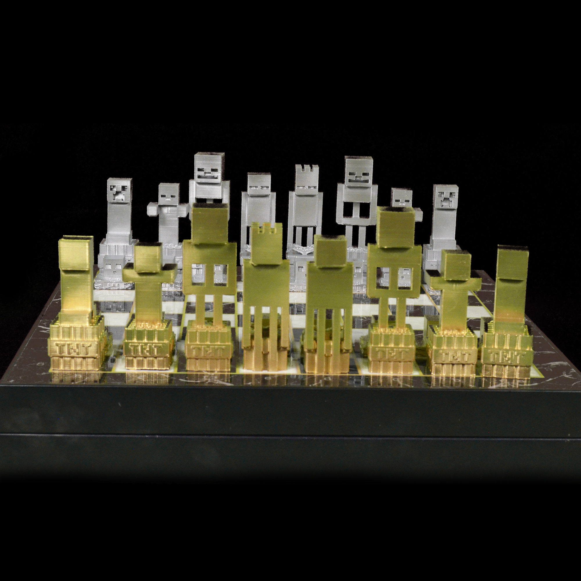 Minecraft Game Characters Chess Set 3D model 3D printable | CGTrader