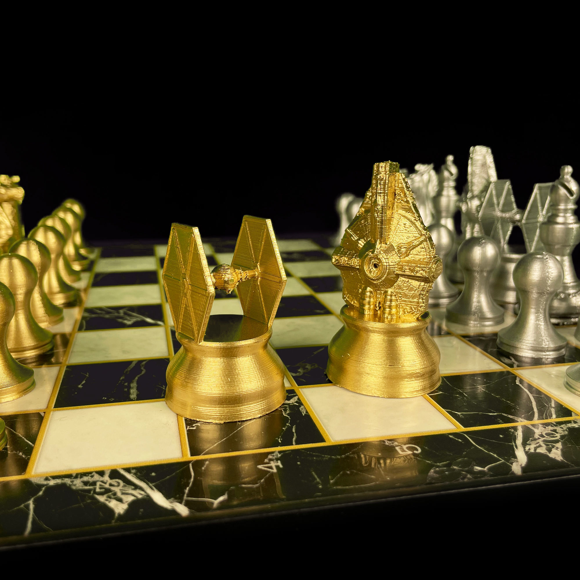 Starwars Space Ship Chess Set- Chess Game 3D model 3D printable | CGTrader