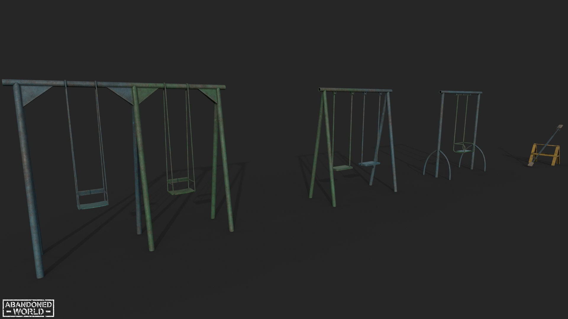 3D model Swing Set For Playground VR / AR / low-poly | CGTrader