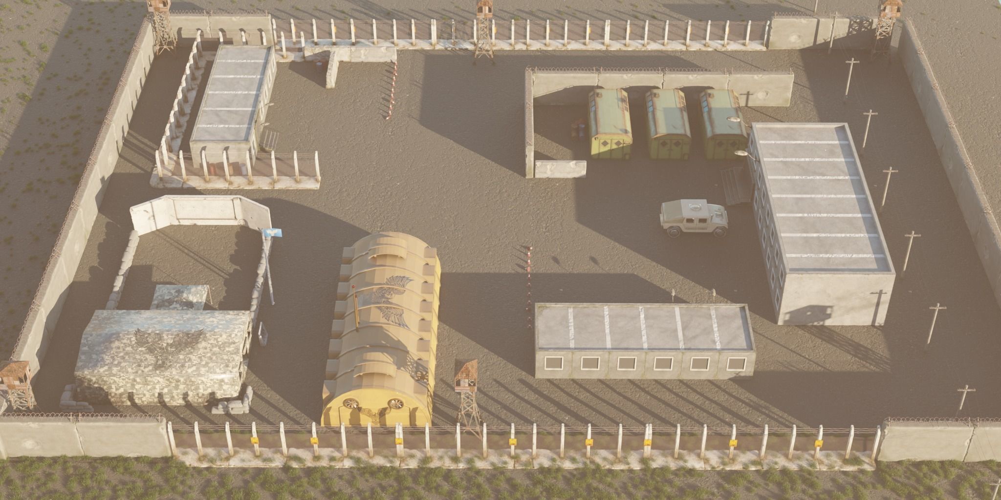 3D model Army base VR / AR / low-poly | CGTrader