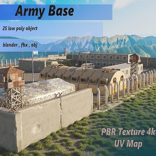 3D model Army base VR / AR / low-poly | CGTrader