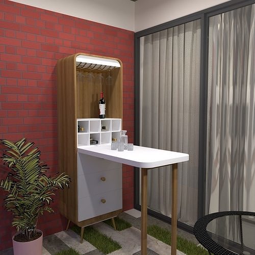 3D model Folding Bar Unit VR / AR / low-poly | CGTrader