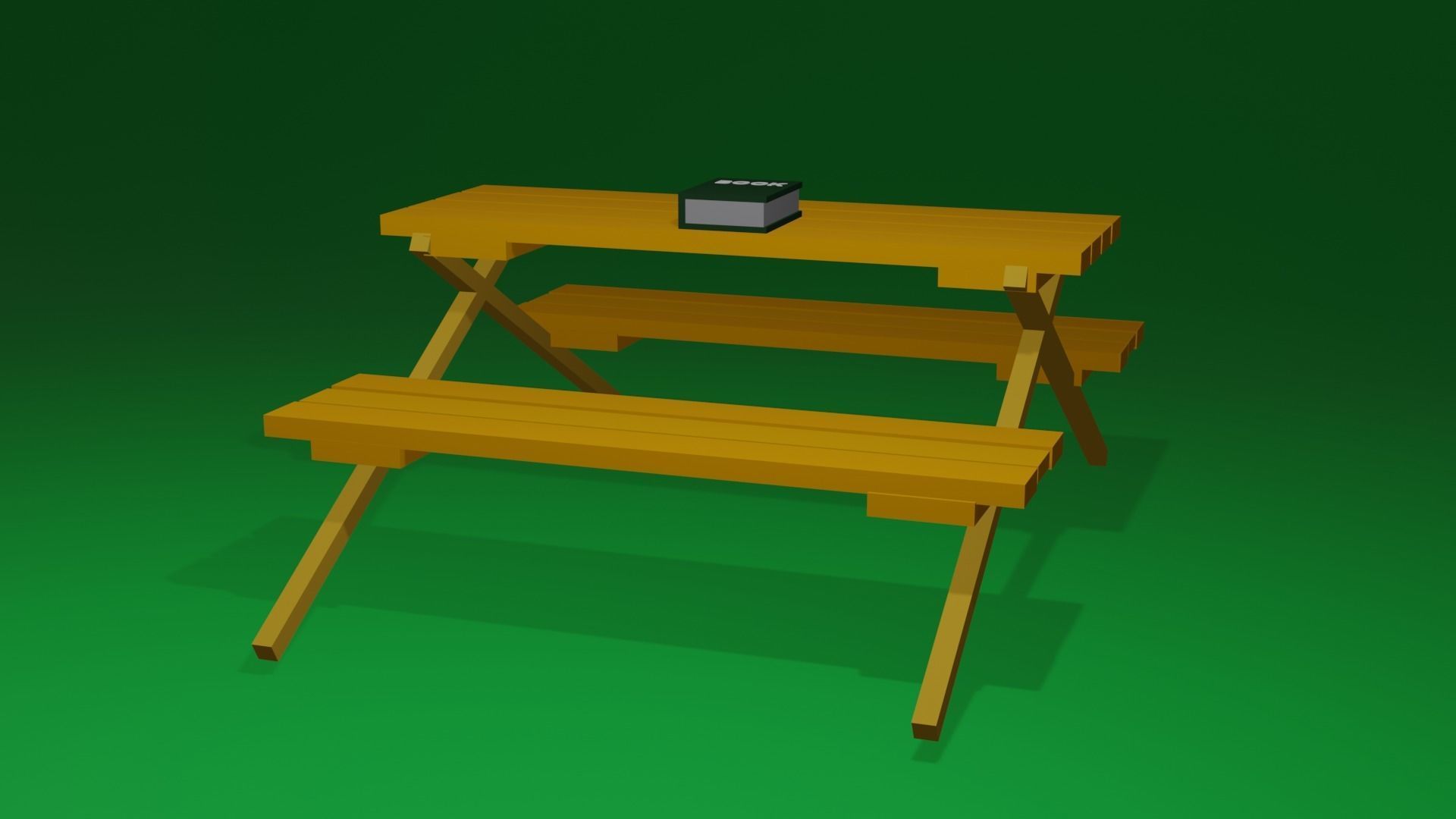 3D model Picnic Table Low-poly VR / AR / low-poly | CGTrader