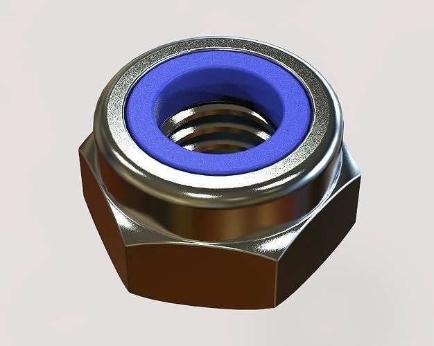 M5 Hexagon Nylon Locking Nuts 3D model 3D printable | CGTrader