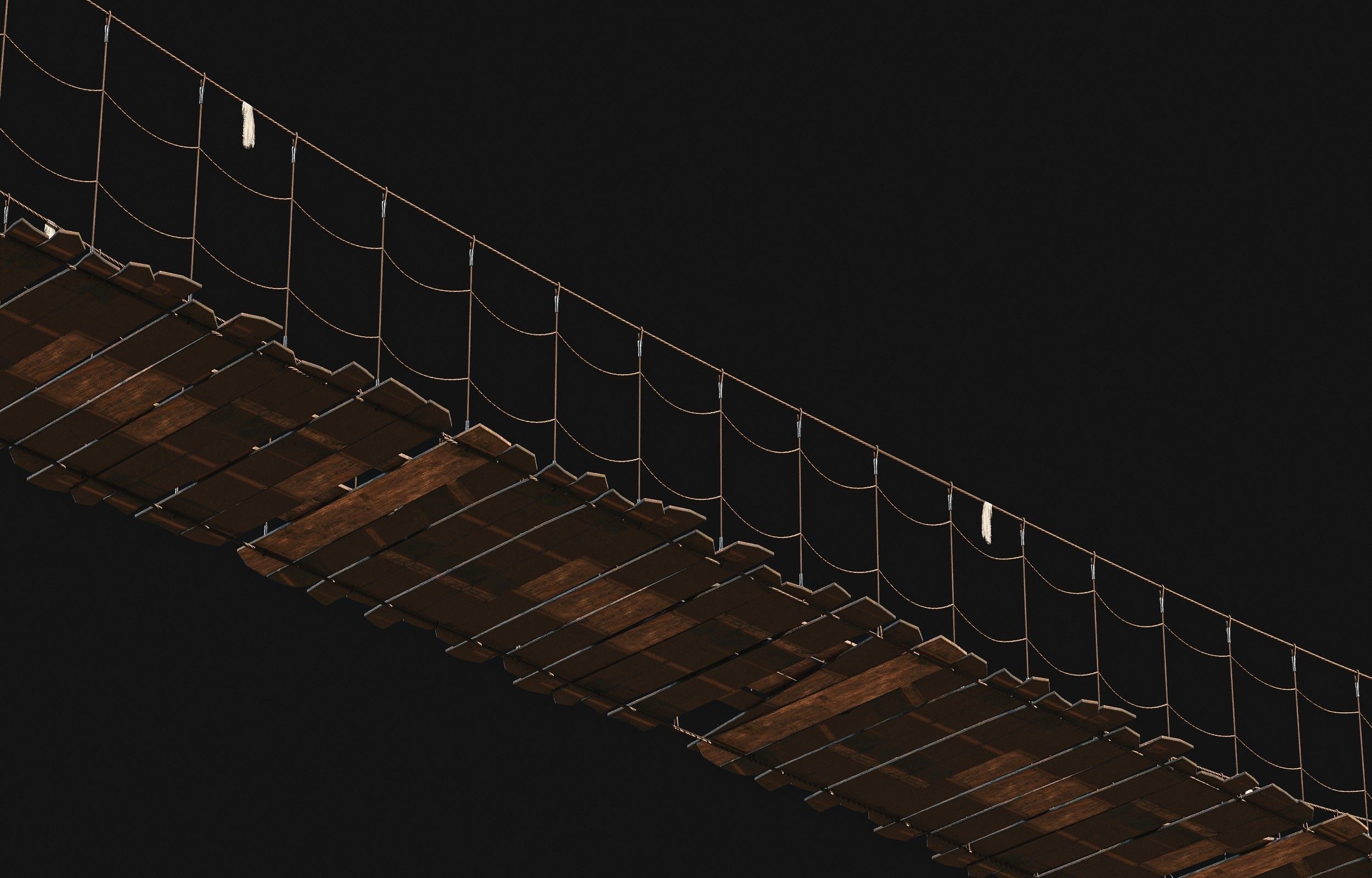3D model Rope Bridge Pack VR / AR / low-poly | CGTrader