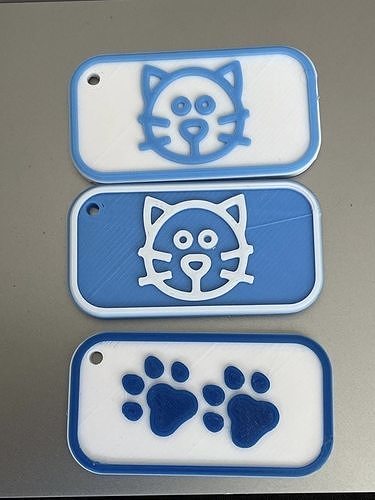 Cat key fobs - in two colour design 3D model 3D printable | CGTrader