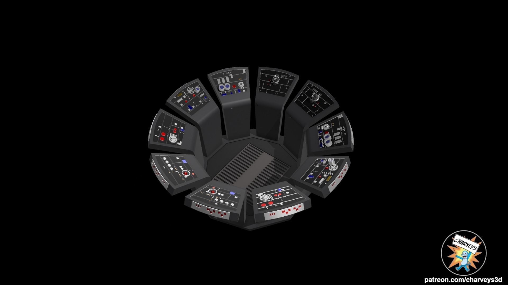 Star Wars Death Star Control Console for action figures 3D model 3D ...