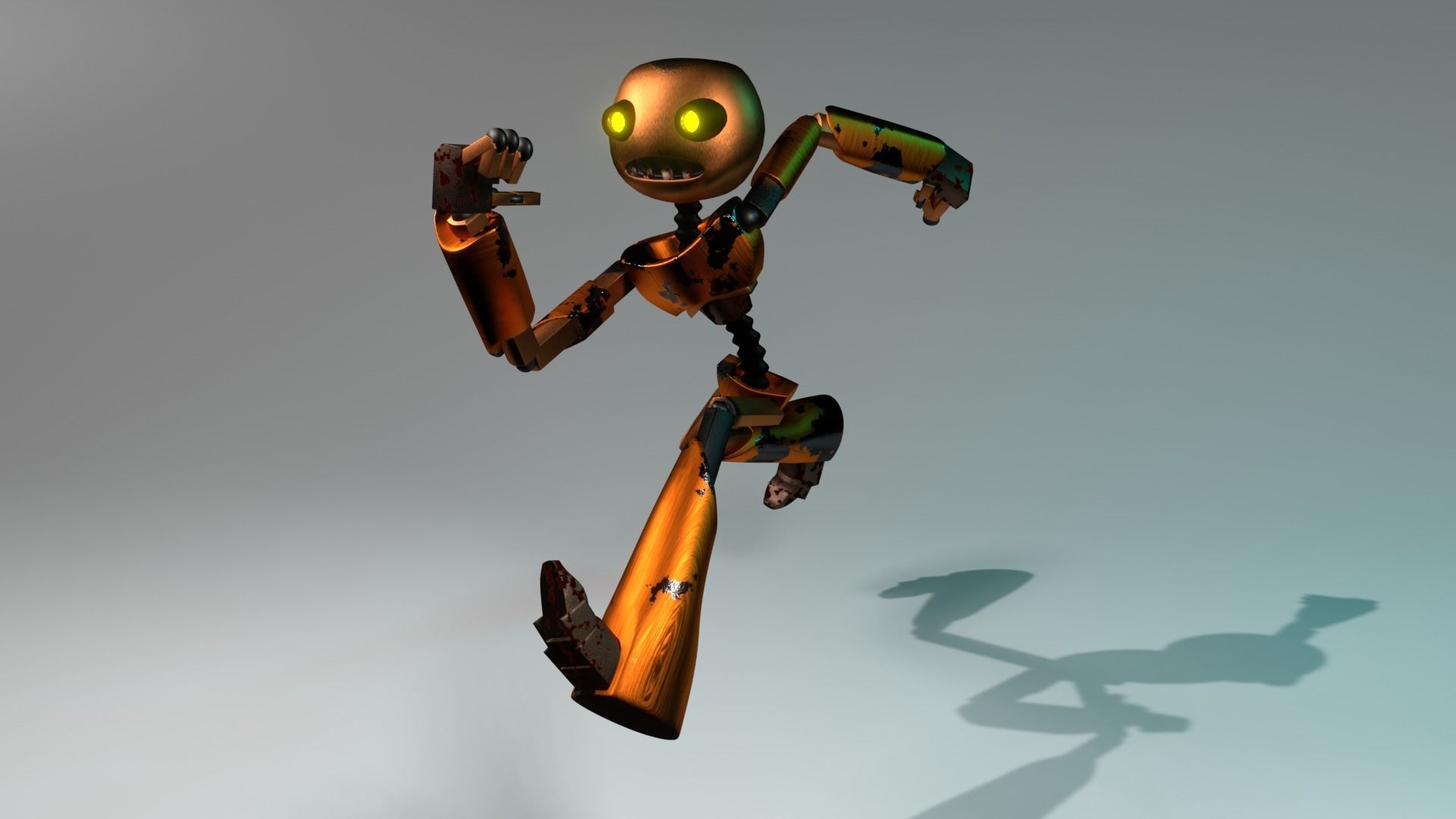 Styled Robot Guy free 3D model rigged | CGTrader