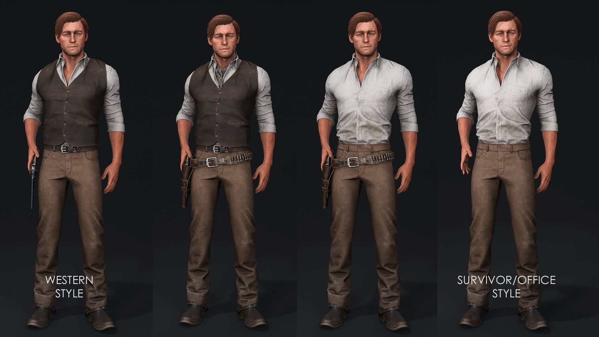 3D model Cowboy Western Wild West Adventure Survival Shooter Character ...