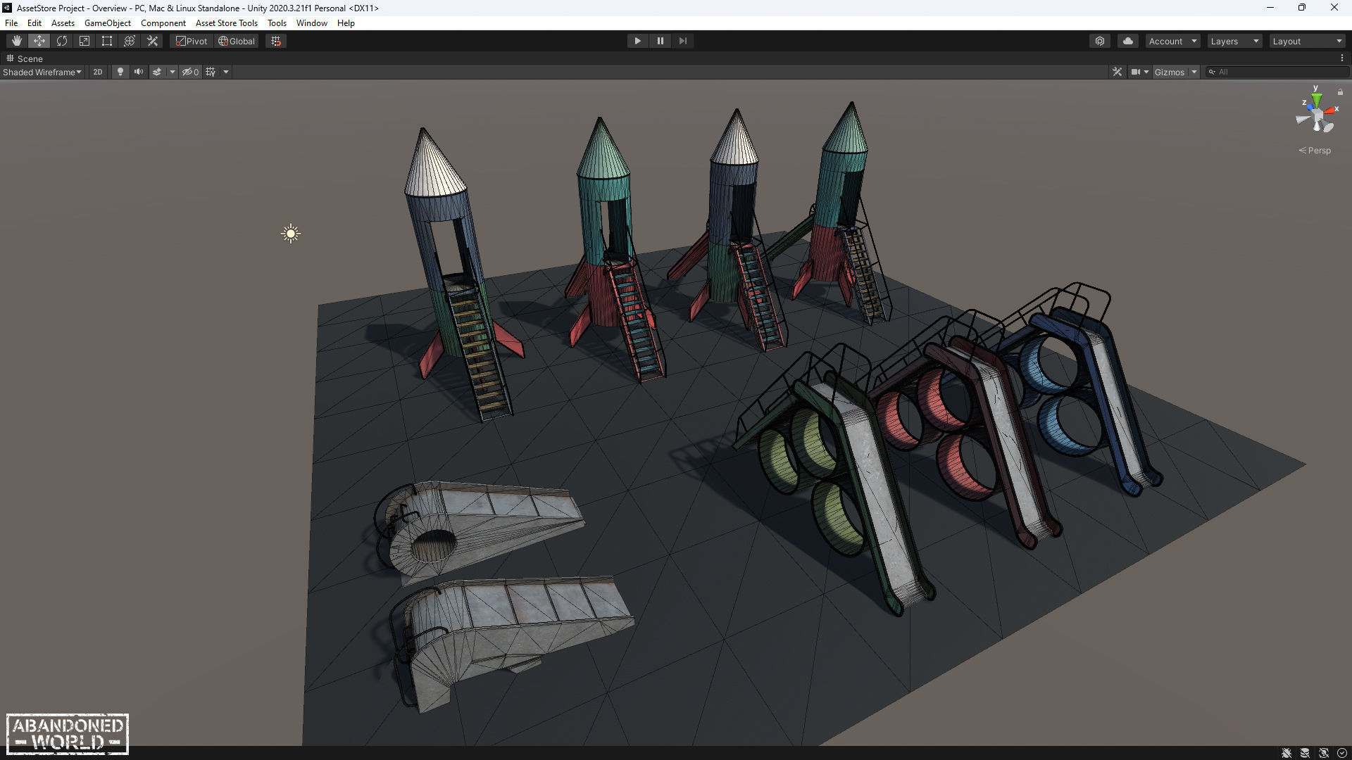 3D model Slides For Playground VR / AR / low-poly | CGTrader