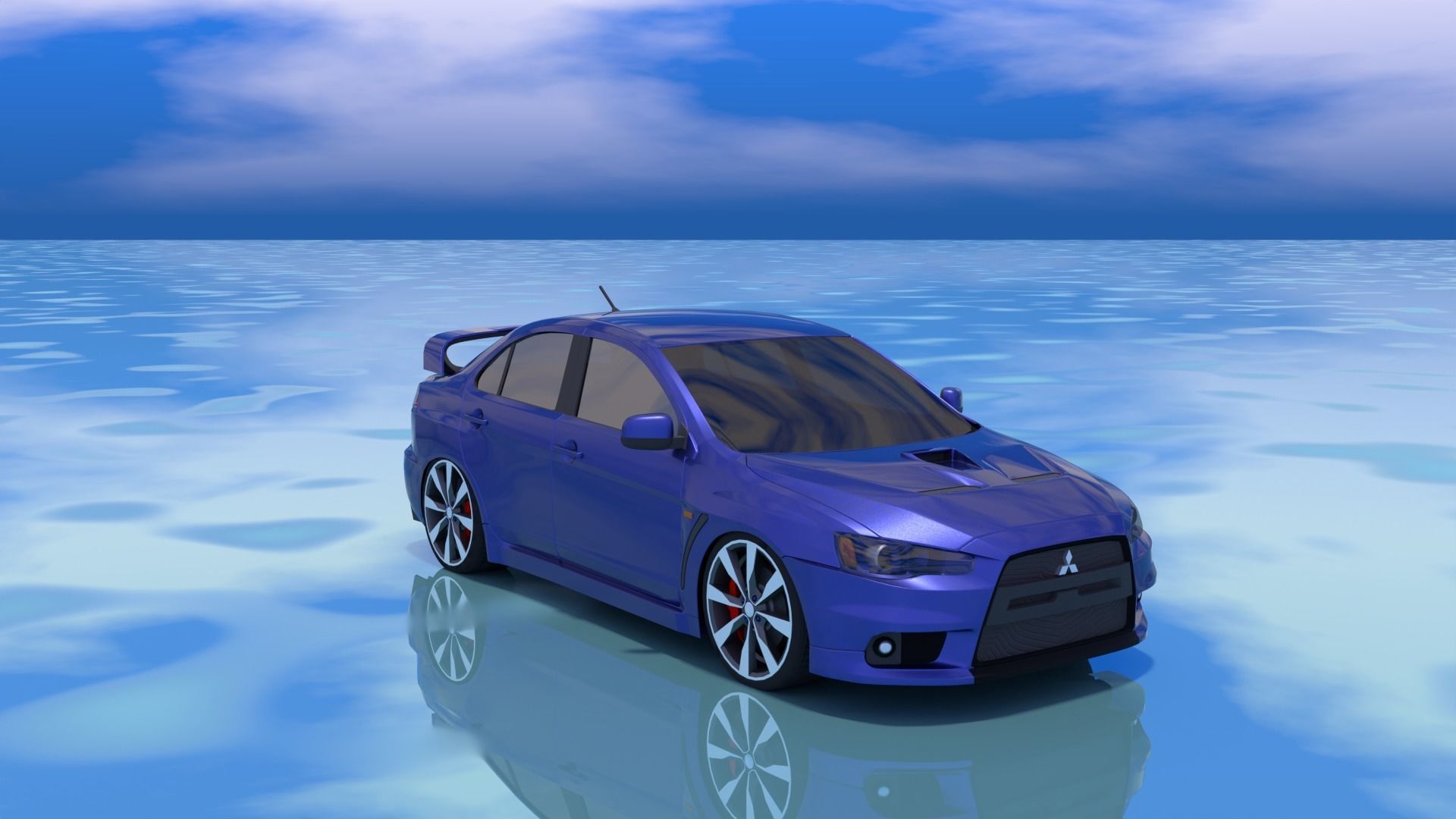 3D model Lancer Evolution Sports car 3D Model VR / AR / low-poly | CGTrader