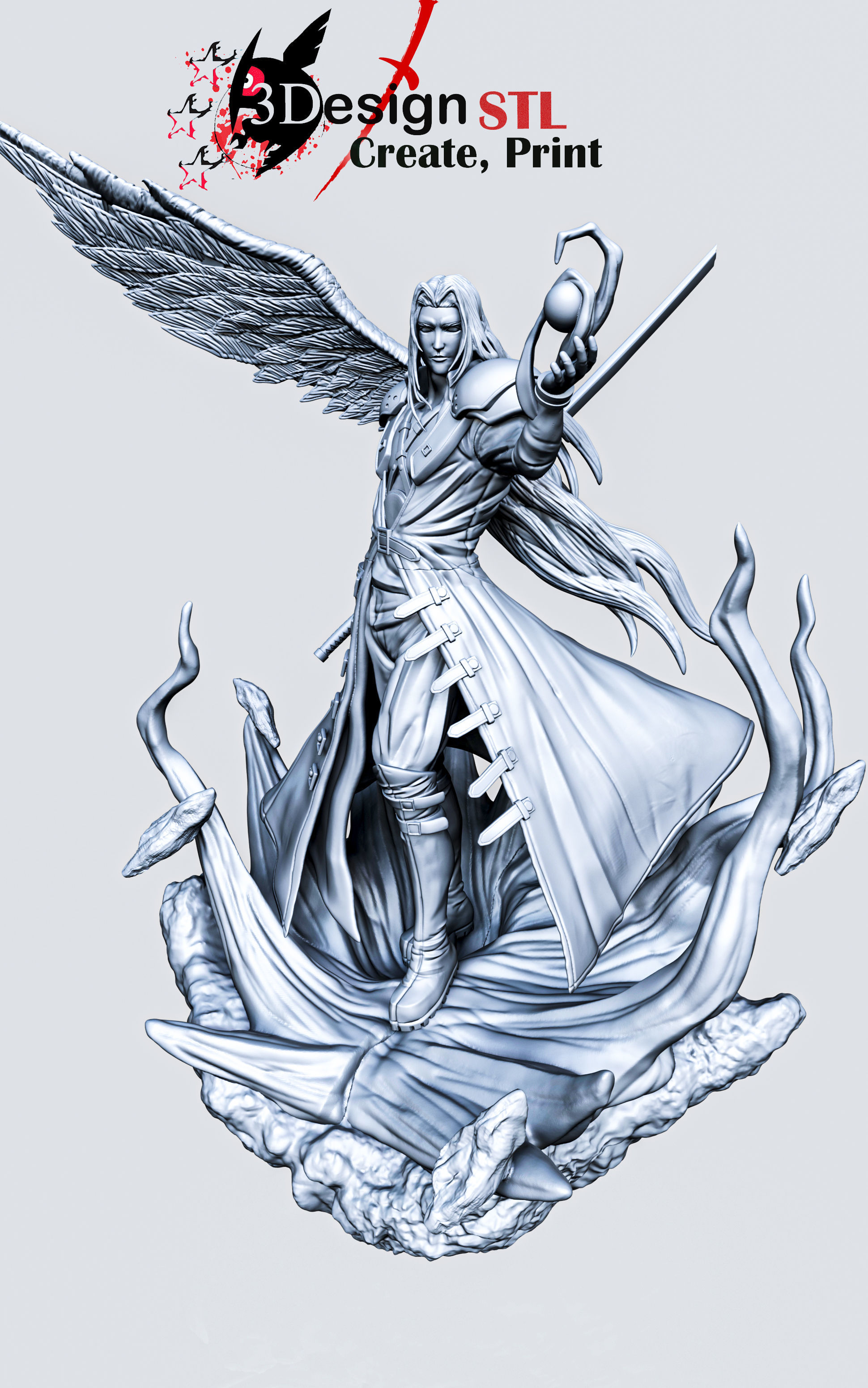 shepiroth - SEPHIROTH 3D model 3D printable | CGTrader