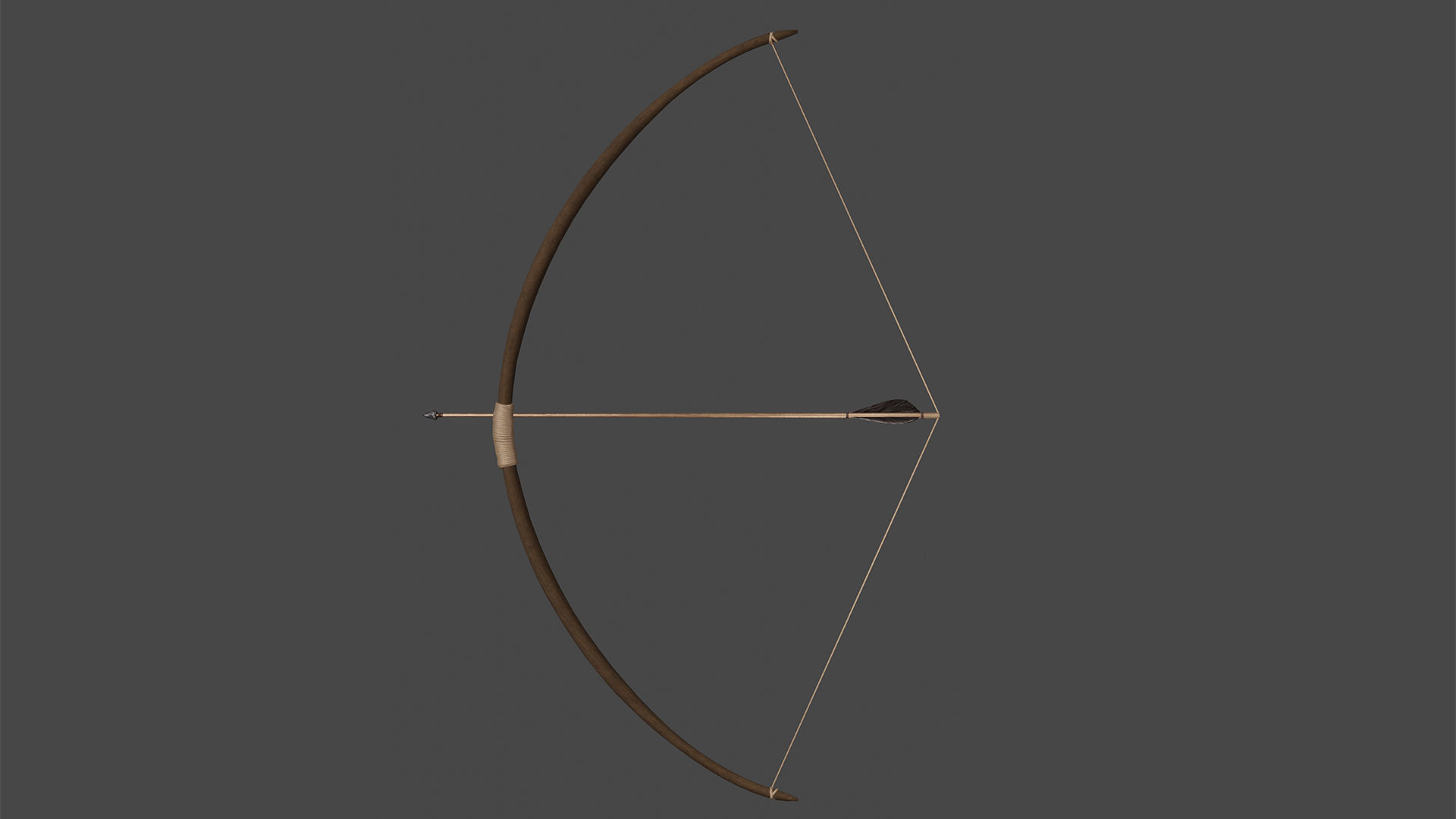 3D model Bow of arrow VR / AR / low-poly | CGTrader