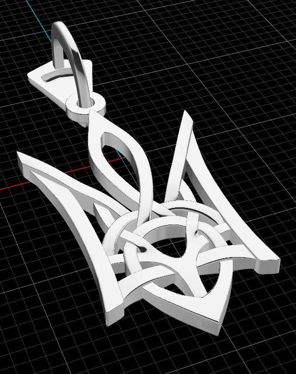 Ukrainian Trident 3D model 3D printable | CGTrader