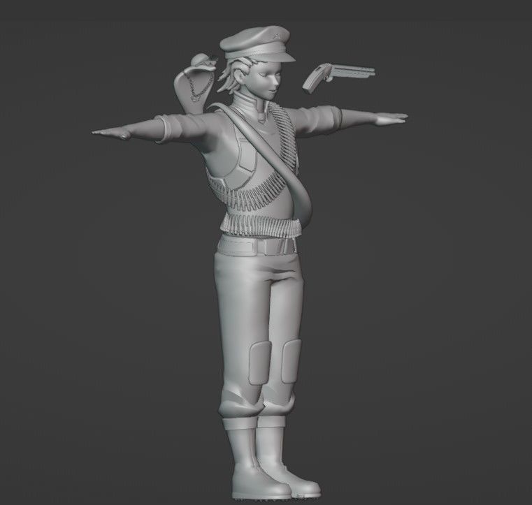 anime boy soldiere character with gun animation for free free VR / AR ...