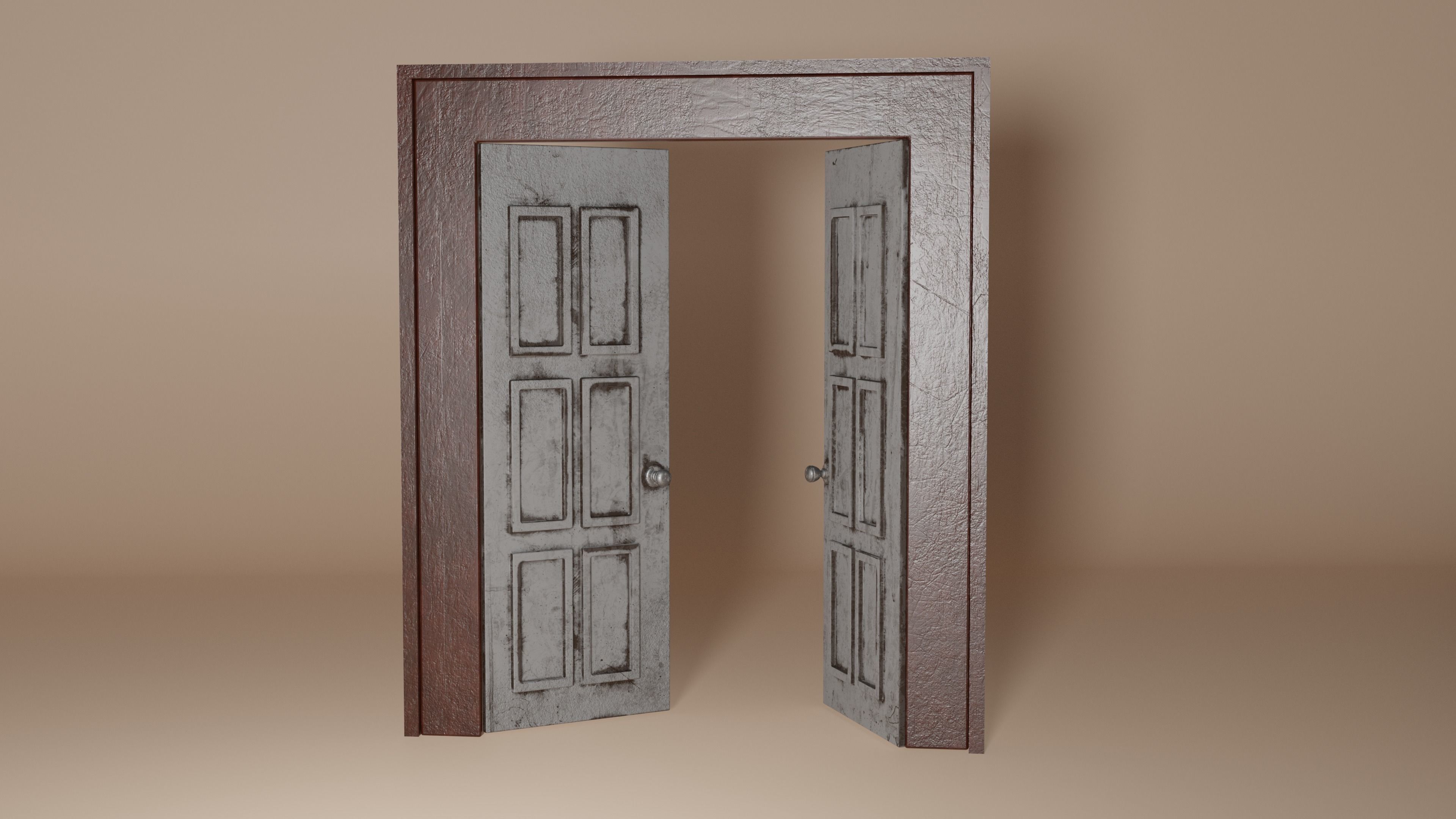 Damaged Wood Door 3D model | CGTrader