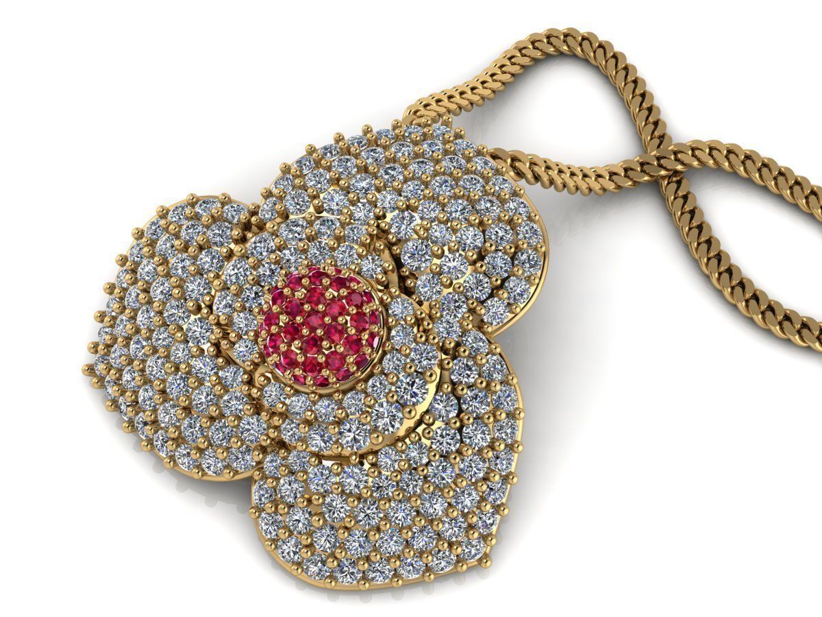 liontin bunga 3D model 3D printable | CGTrader