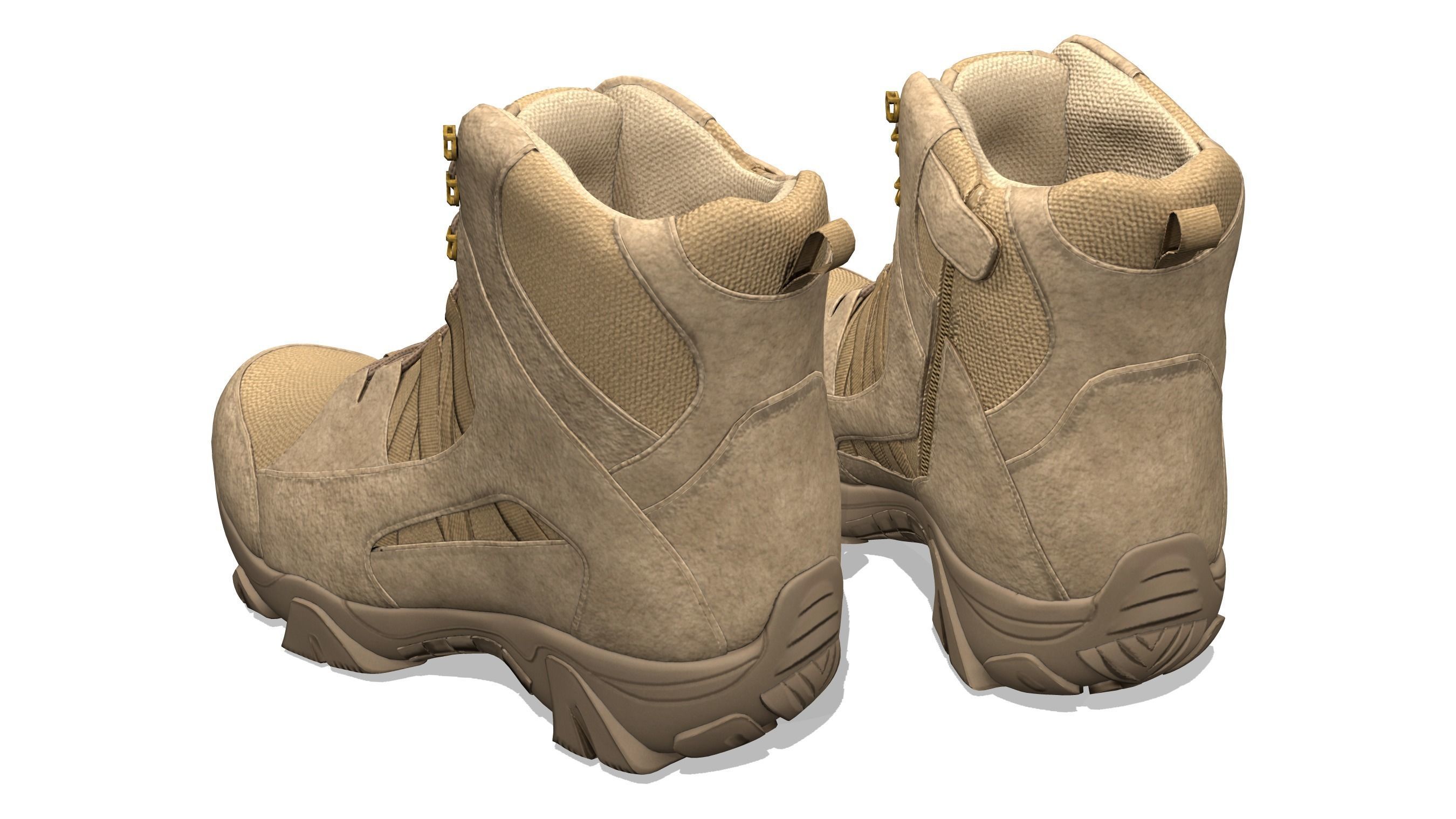 3D model Military Tactical Desert Combat Ankle Boots VR / AR / low-poly ...