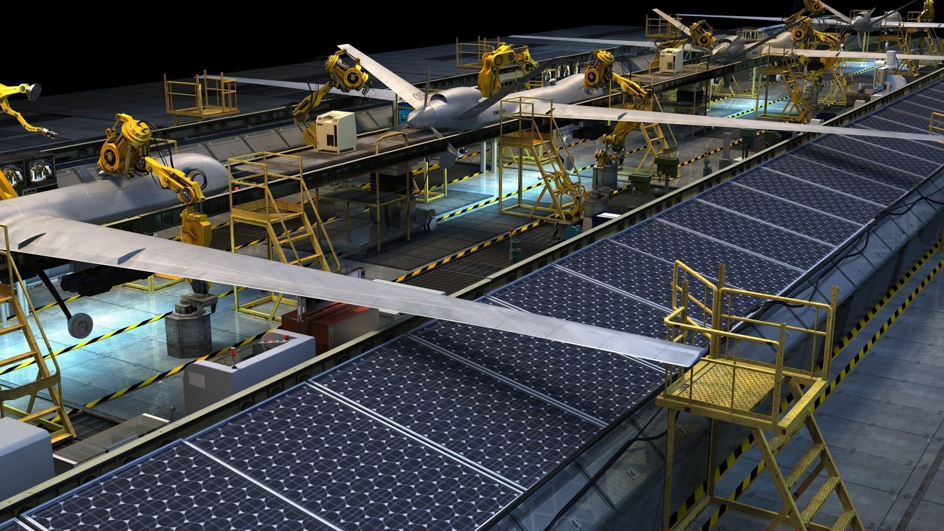 Aircraft manufacturing 3D model | CGTrader