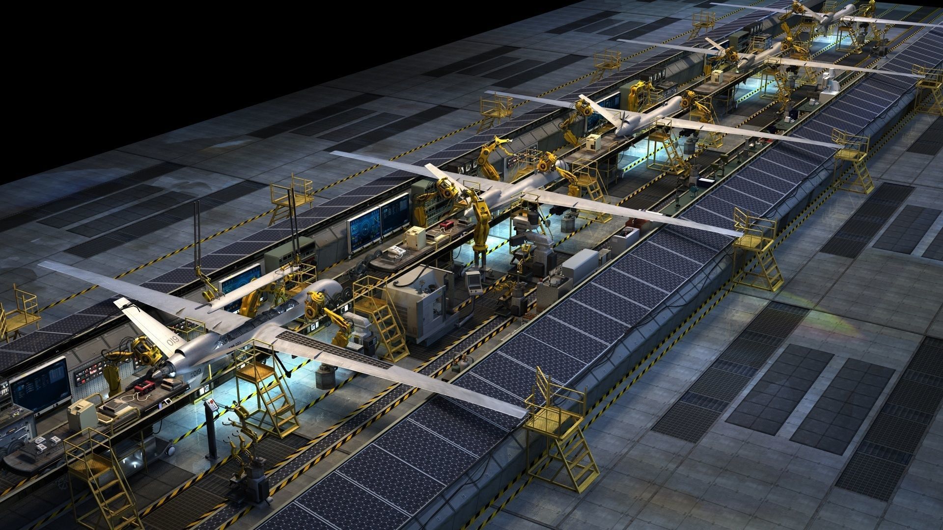 Aircraft manufacturing 3D model | CGTrader