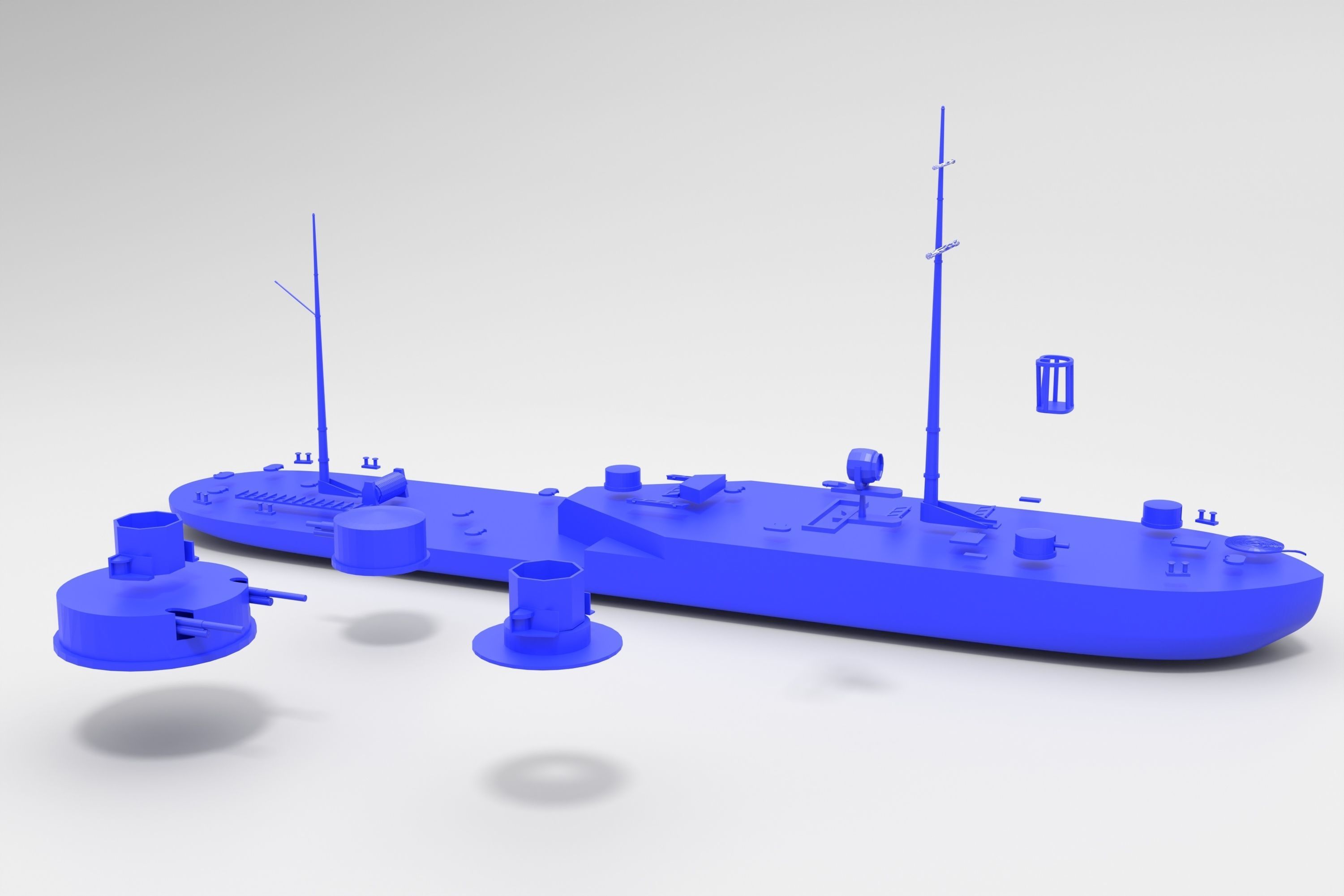 ORP Krakow Polish River Monitor - 3d print 3D model 3D printable | CGTrader