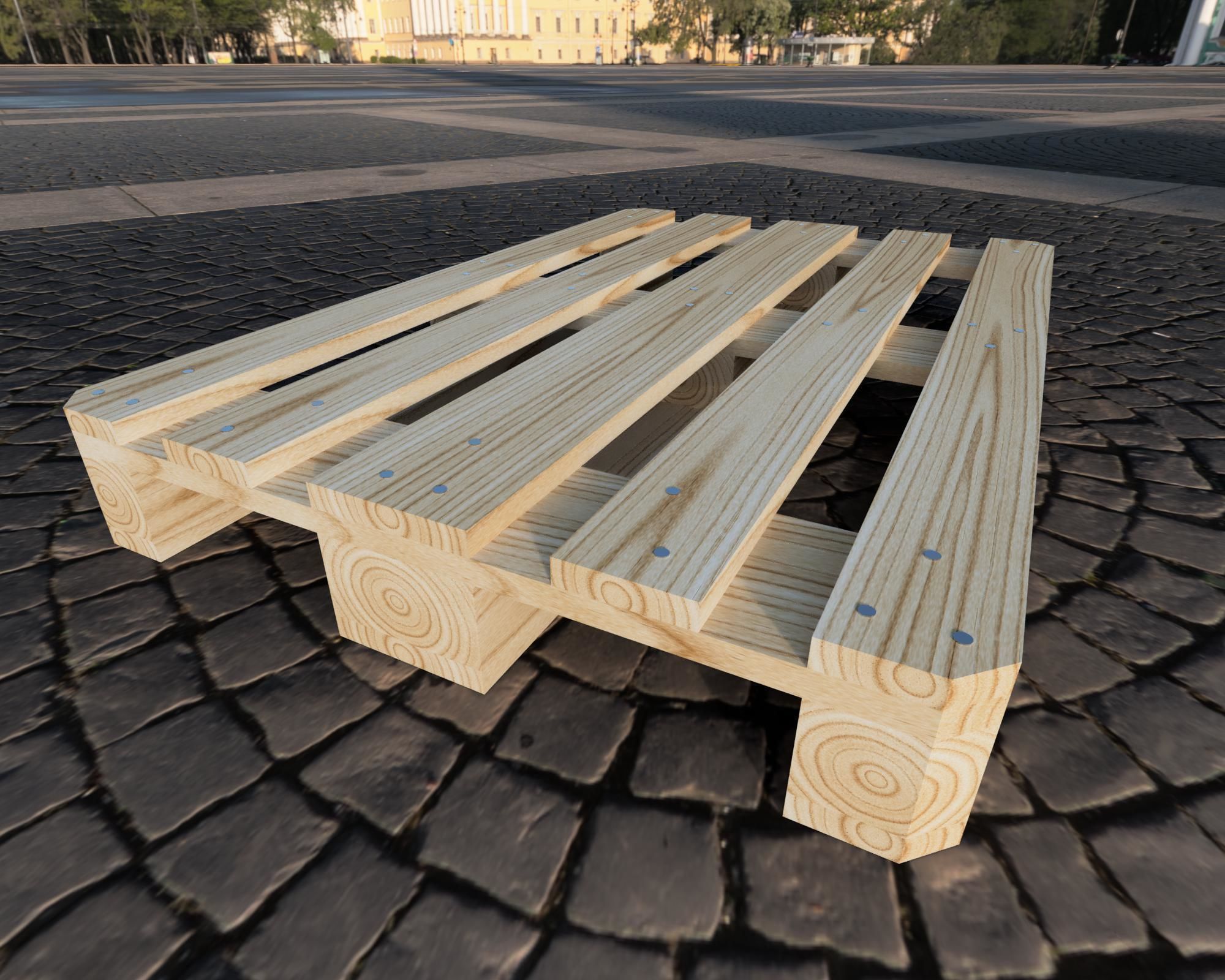 3D model Wood pallet EUR VR / AR / low-poly | CGTrader
