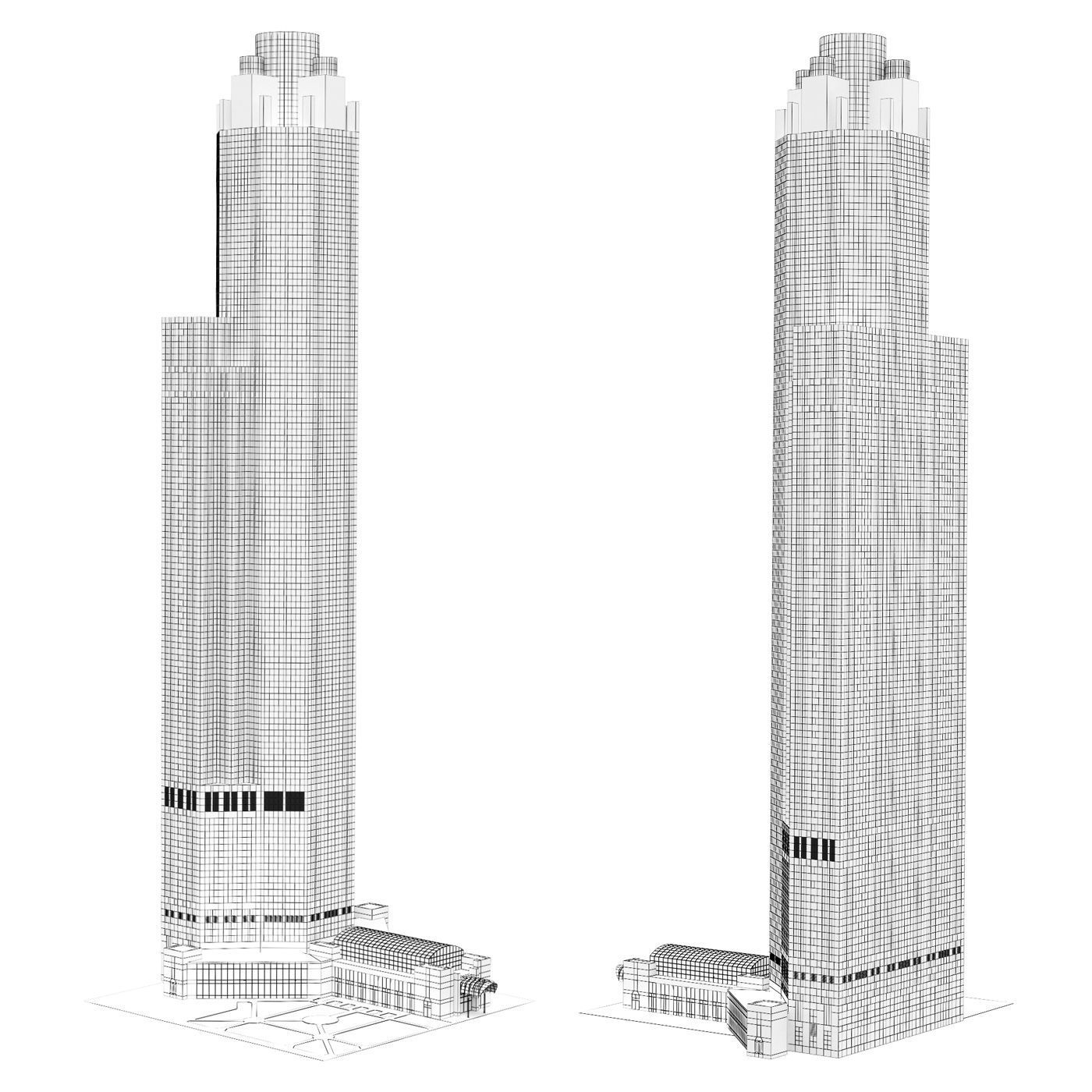 Building 311 S Wacker Dr Chicago IL 3D model | CGTrader