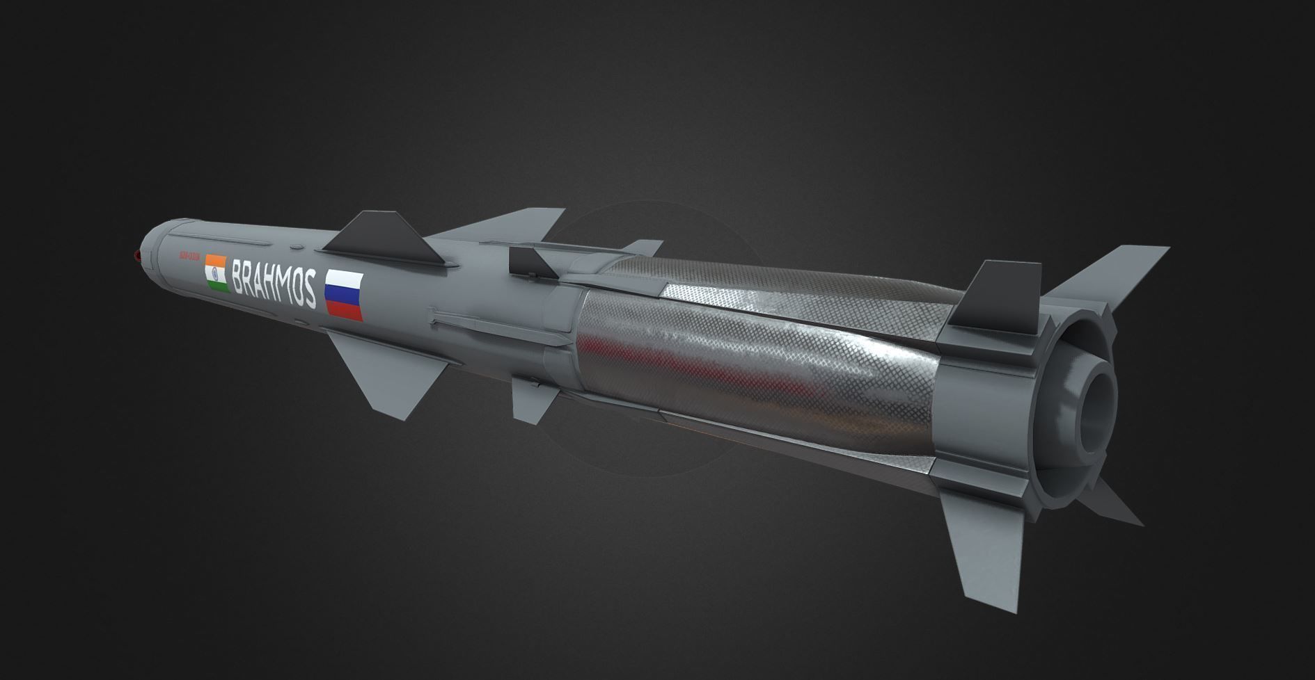 3D model BrahMos russian missile VR / AR / low-poly | CGTrader
