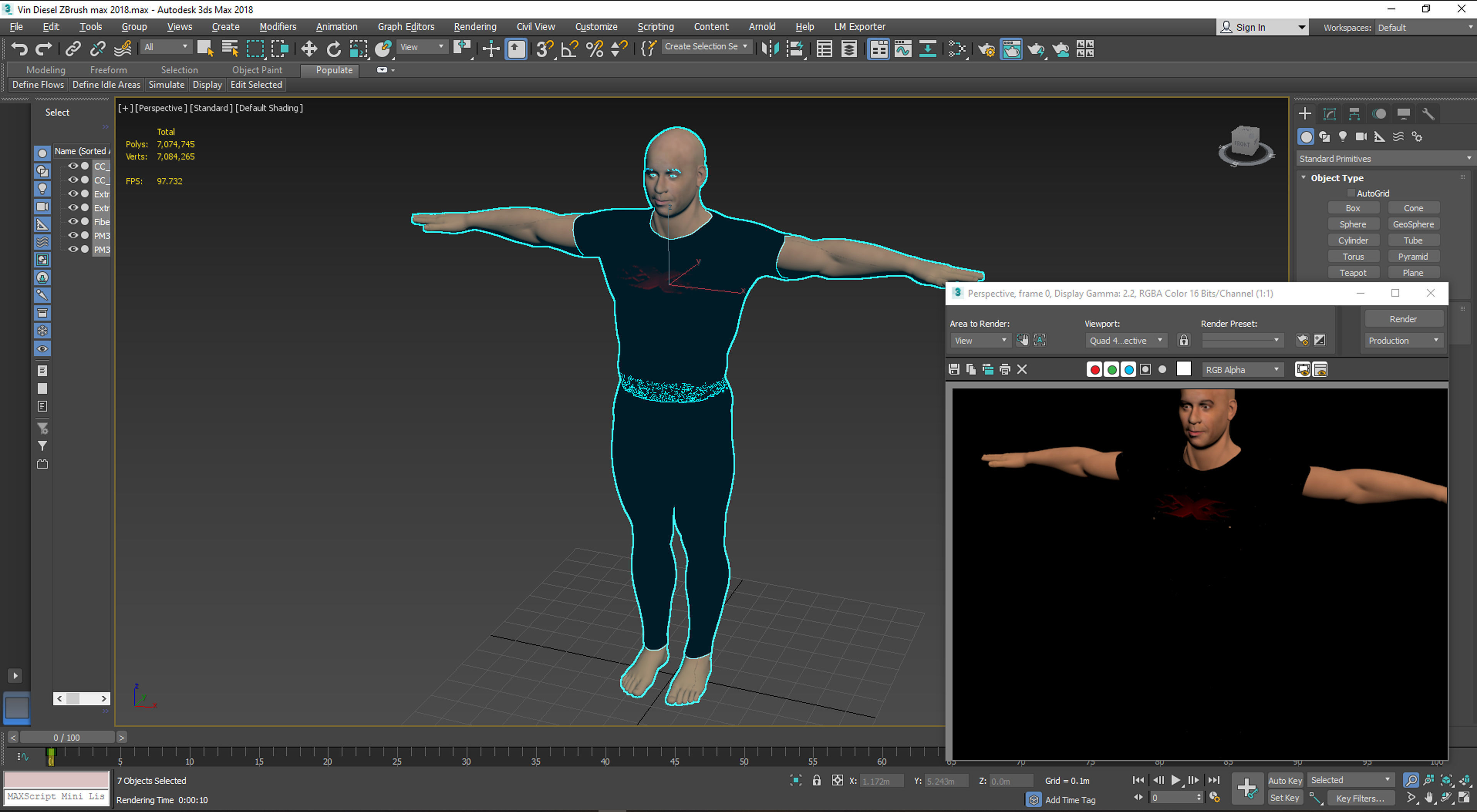 Vin Diesel ZBrush 3D model 3D model | CGTrader