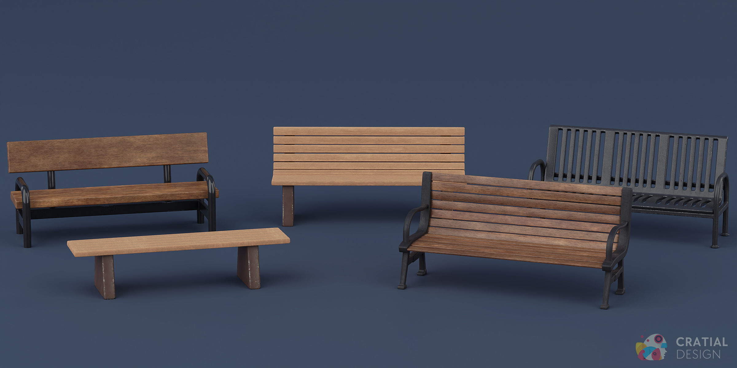 Stylized City Accessories Kit 3D model | CGTrader