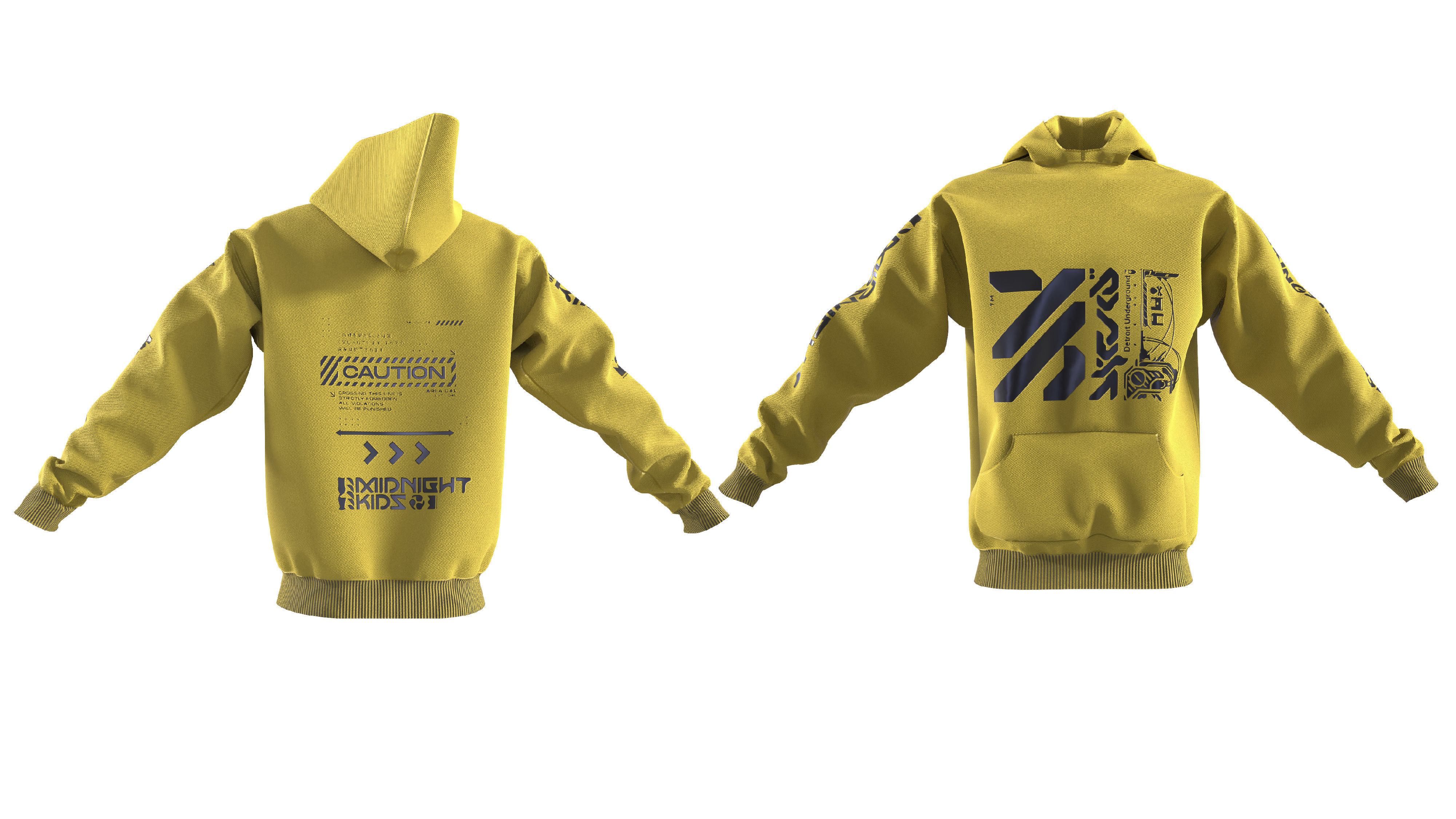 Cyberpunk Scifi futuristic hoodie clothes 3D model | CGTrader