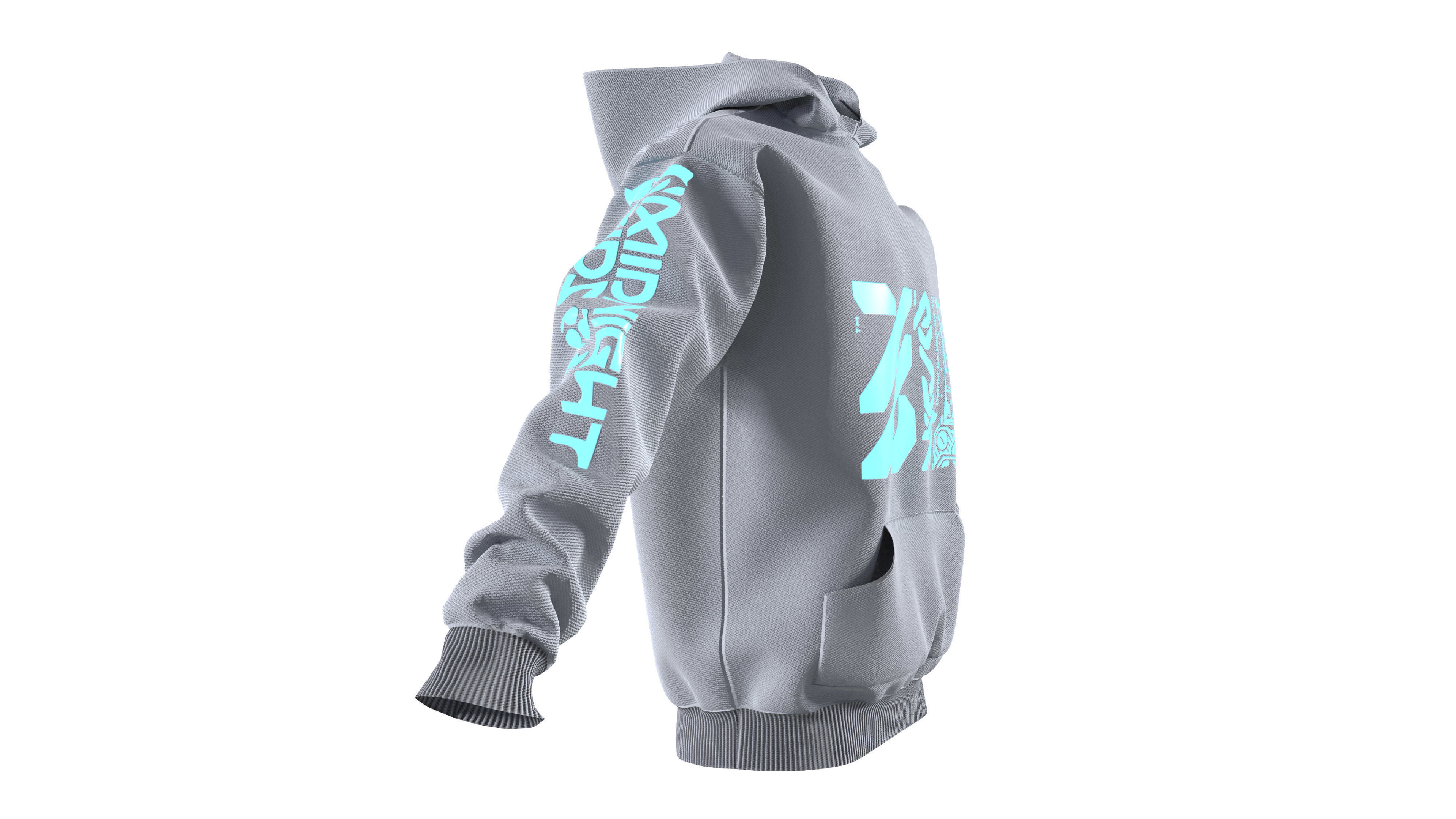 Cyberpunk Scifi futuristic hoodie clothes 3D model | CGTrader