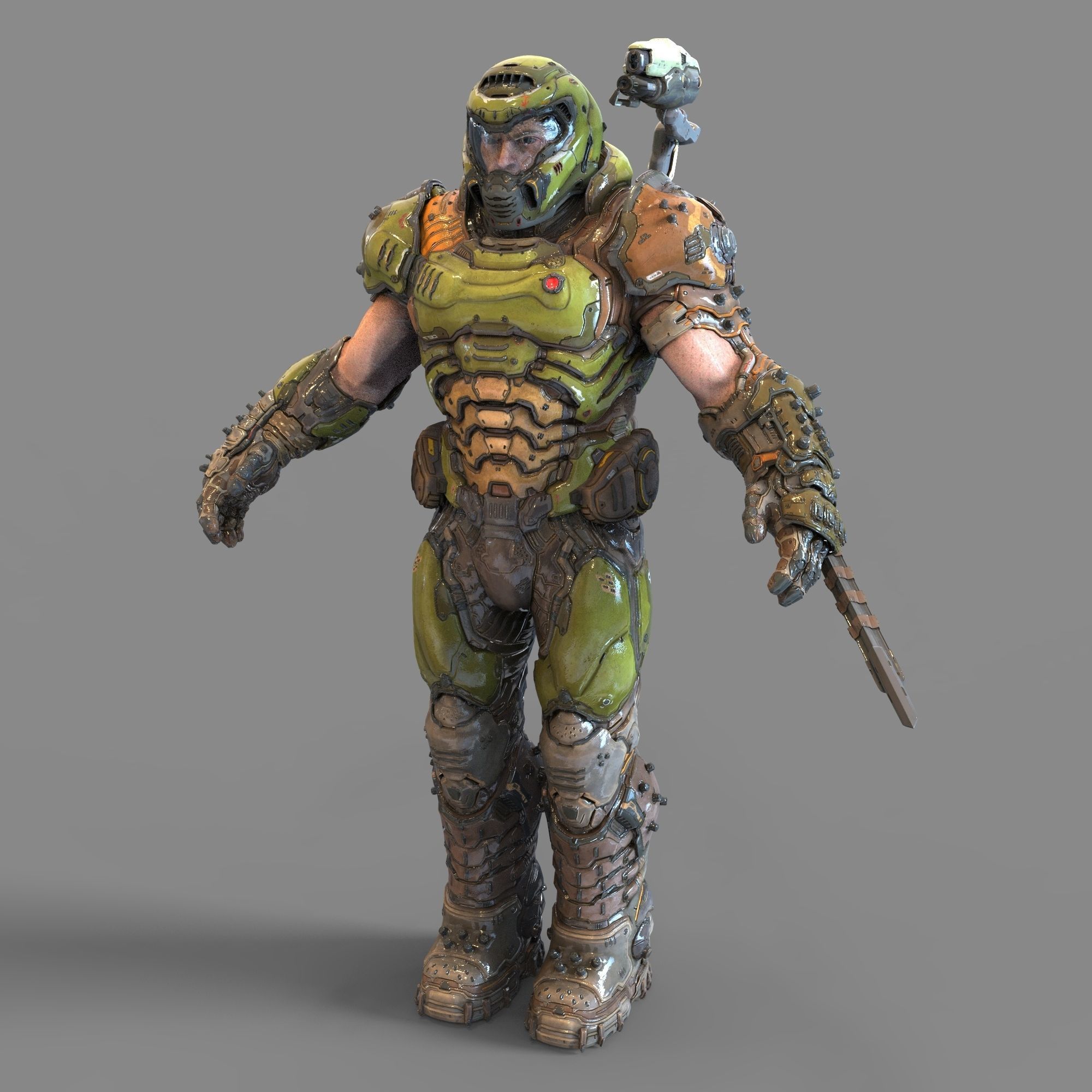 Doom Eternal Slayer Full Body Wearable Armor With Accesories 3d Model 3d Printable Cgtrader