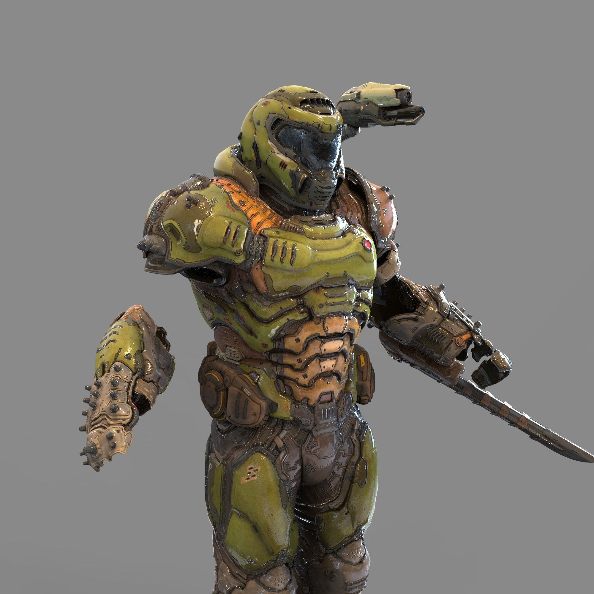 Doom Eternal Slayer Full Body Wearable Armor with Accesories 3D model ...