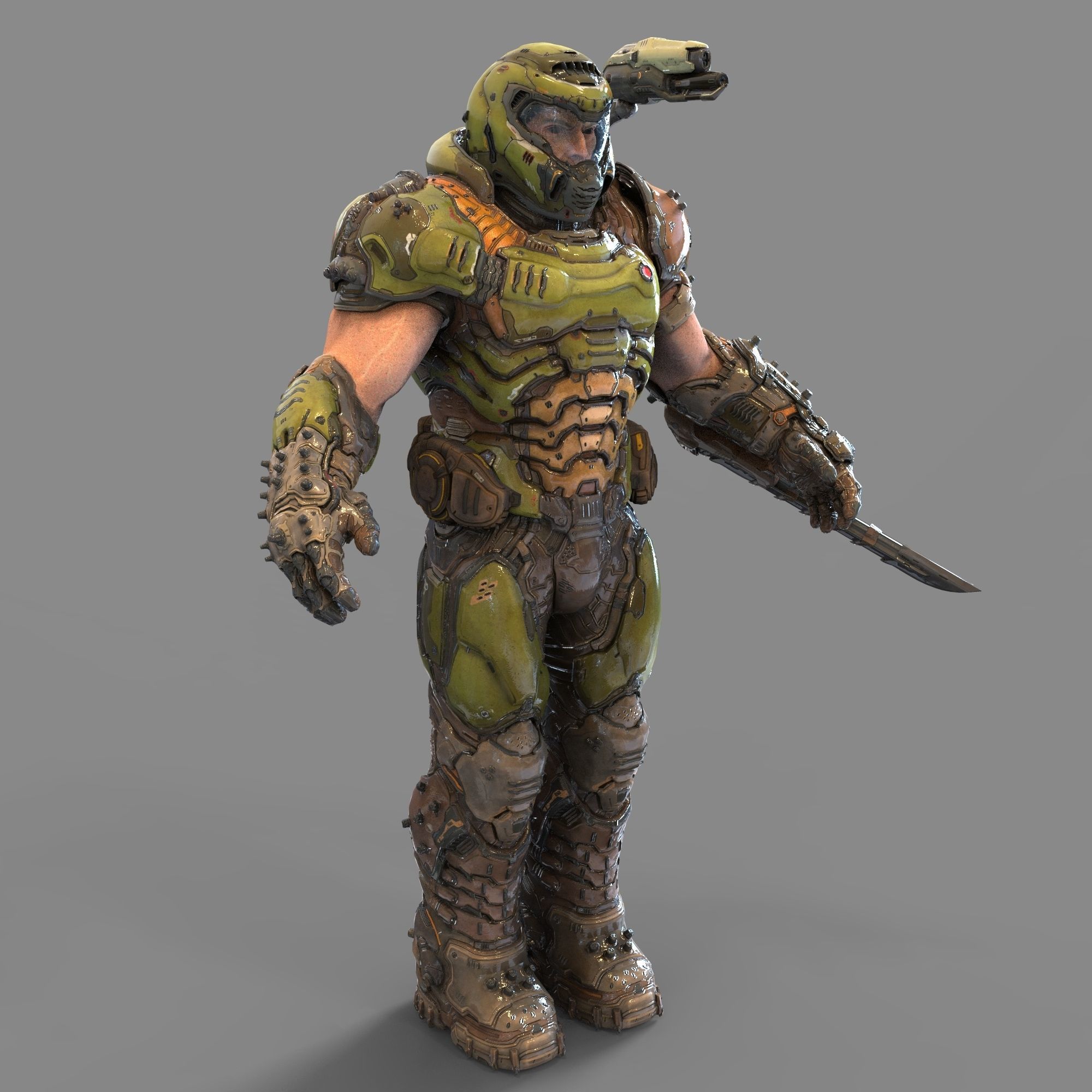 Doom Eternal Slayer Full Body Wearable Armor with Accesories 3D model ...