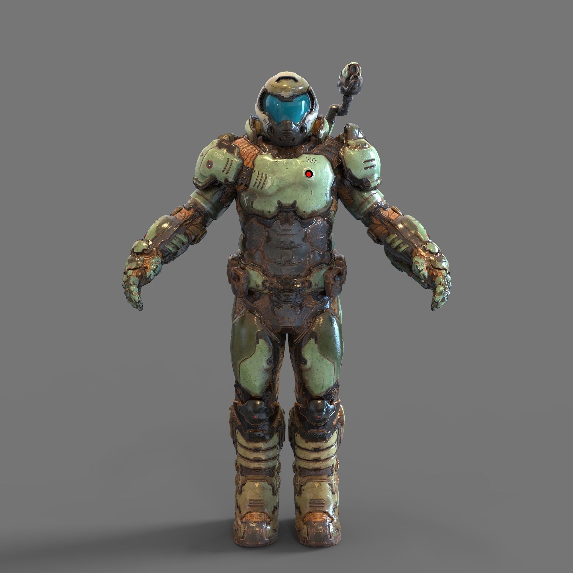 Doom Eternal Doomguy 2016 Slayer Version Full Body Armor 3D model 3D ...