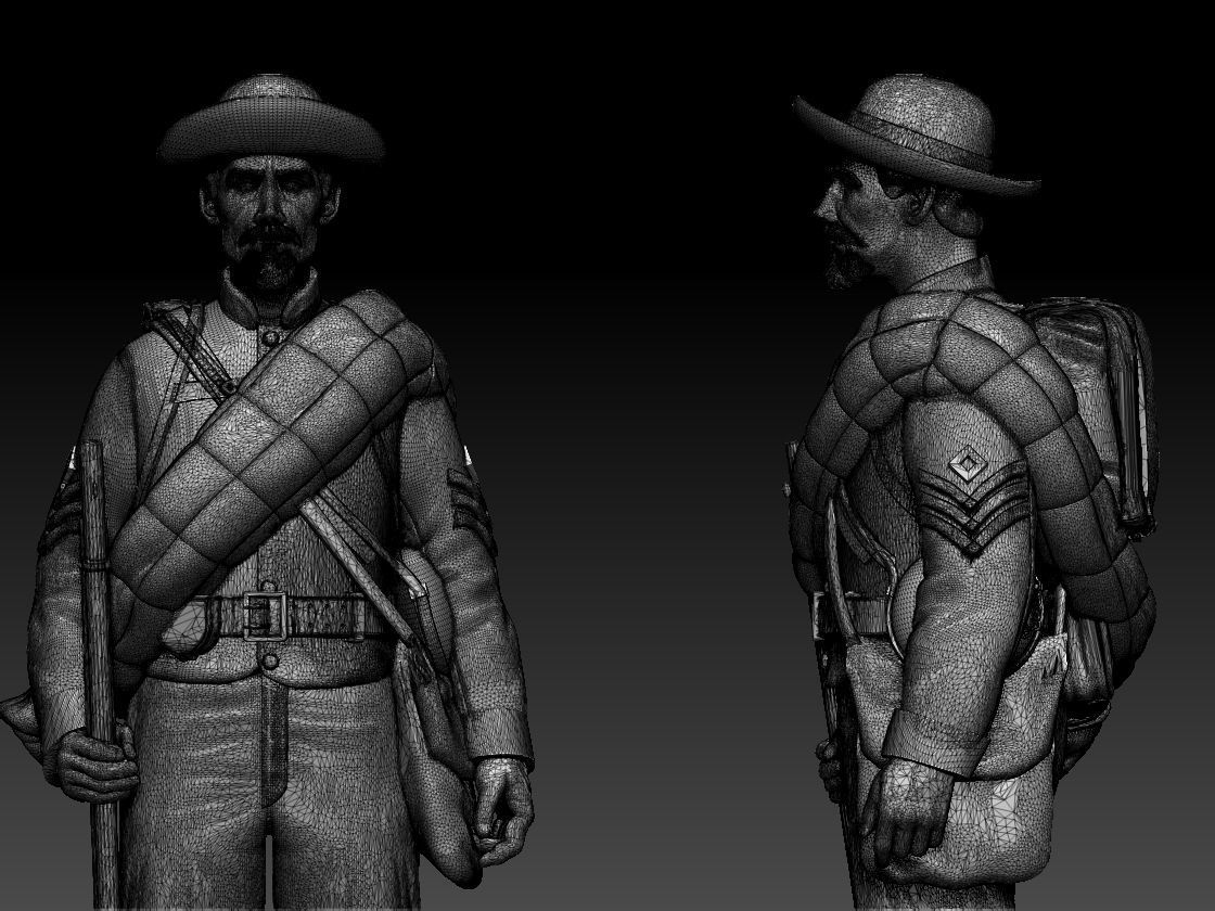 Confederate Mississippi Infantry 3D model 3D printable | CGTrader