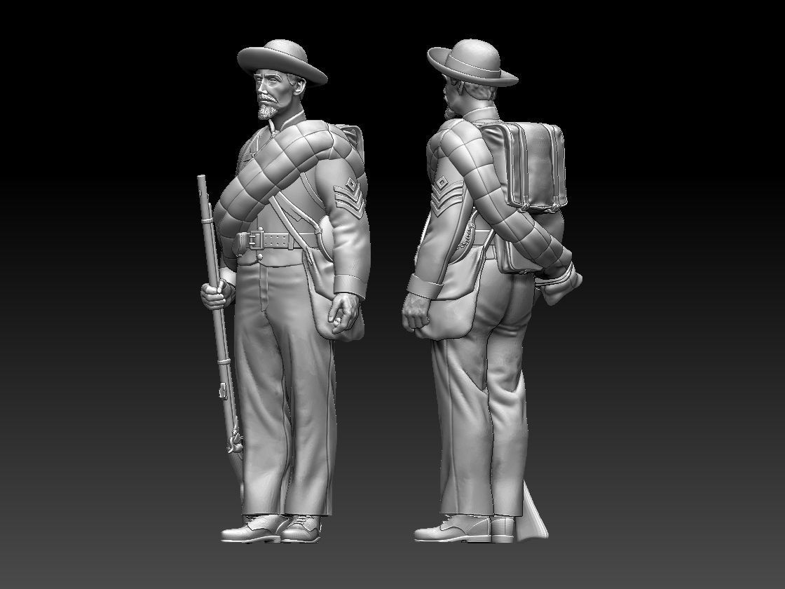 Confederate Mississippi Infantry 3D model 3D printable | CGTrader
