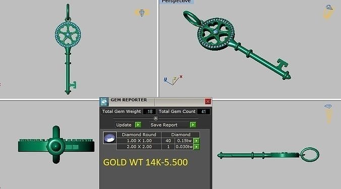 hearts key pendant 3D model 3D printable | CGTrader