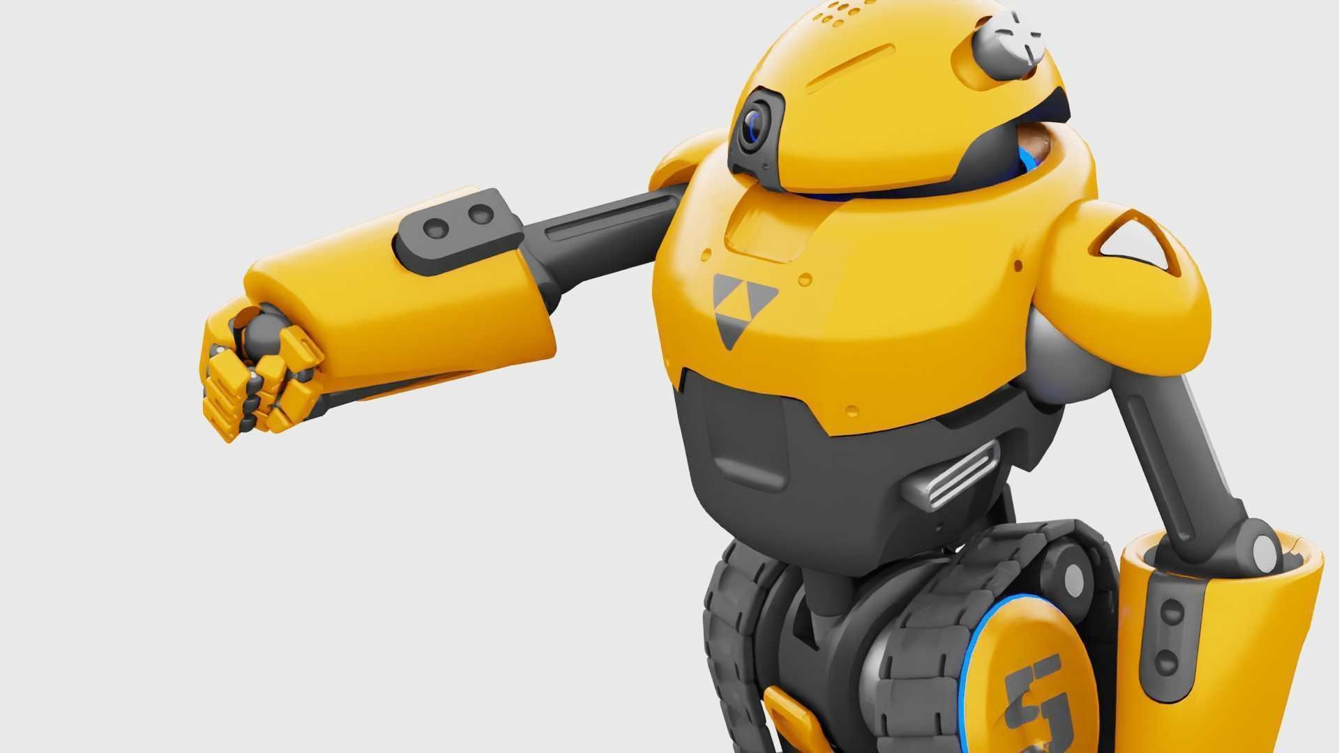 MILITARY BOT C-3000 RIGGED 3D model rigged | CGTrader