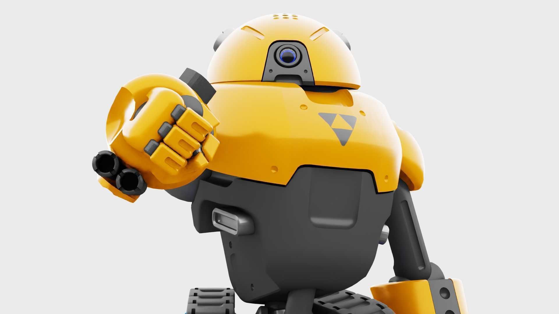 MILITARY BOT C-3000 RIGGED 3D model rigged | CGTrader